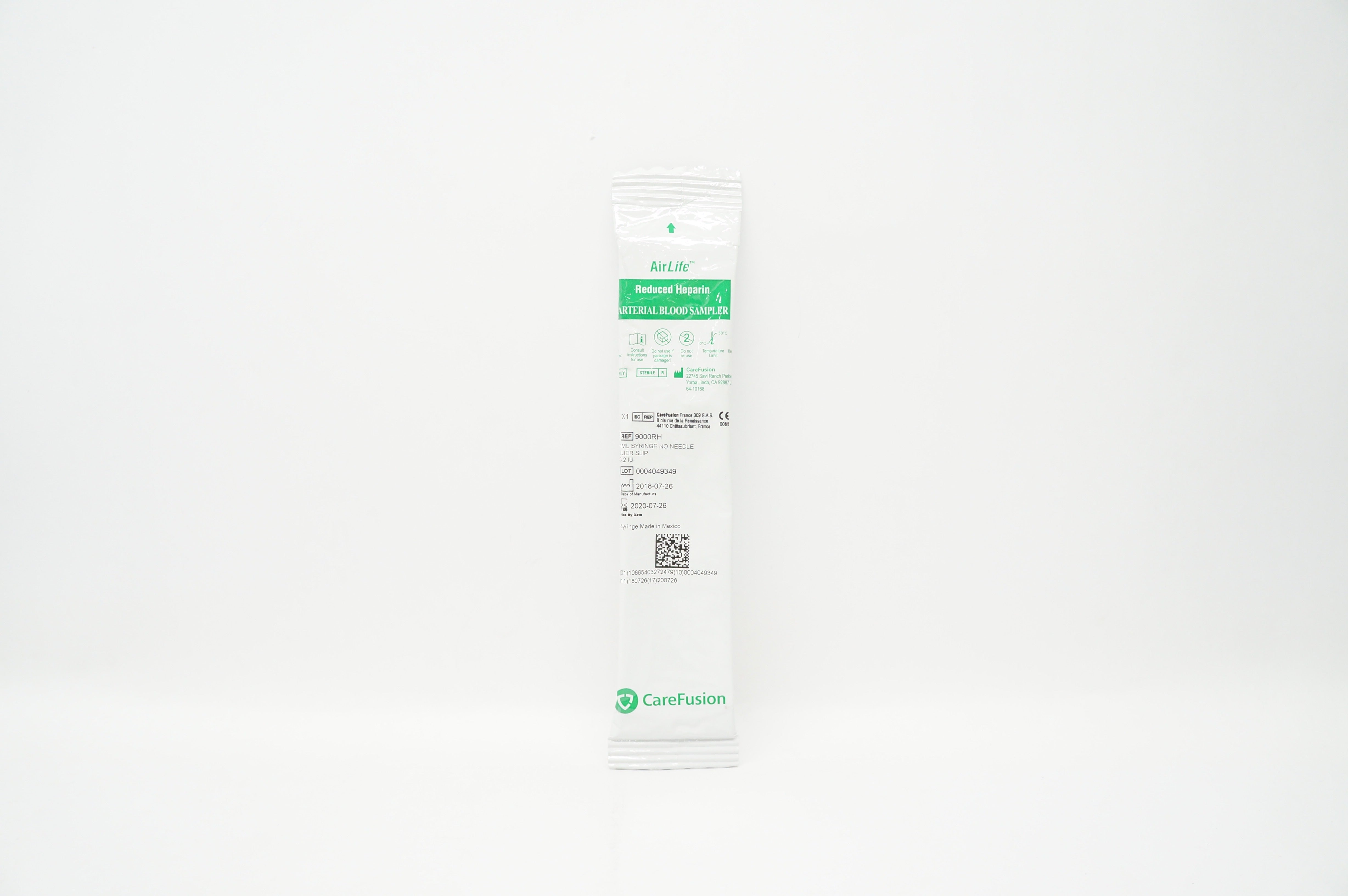 CareFusion 9000RH AirLife Reduced Heparin Arterial Blood Sampler 1ml. (x)