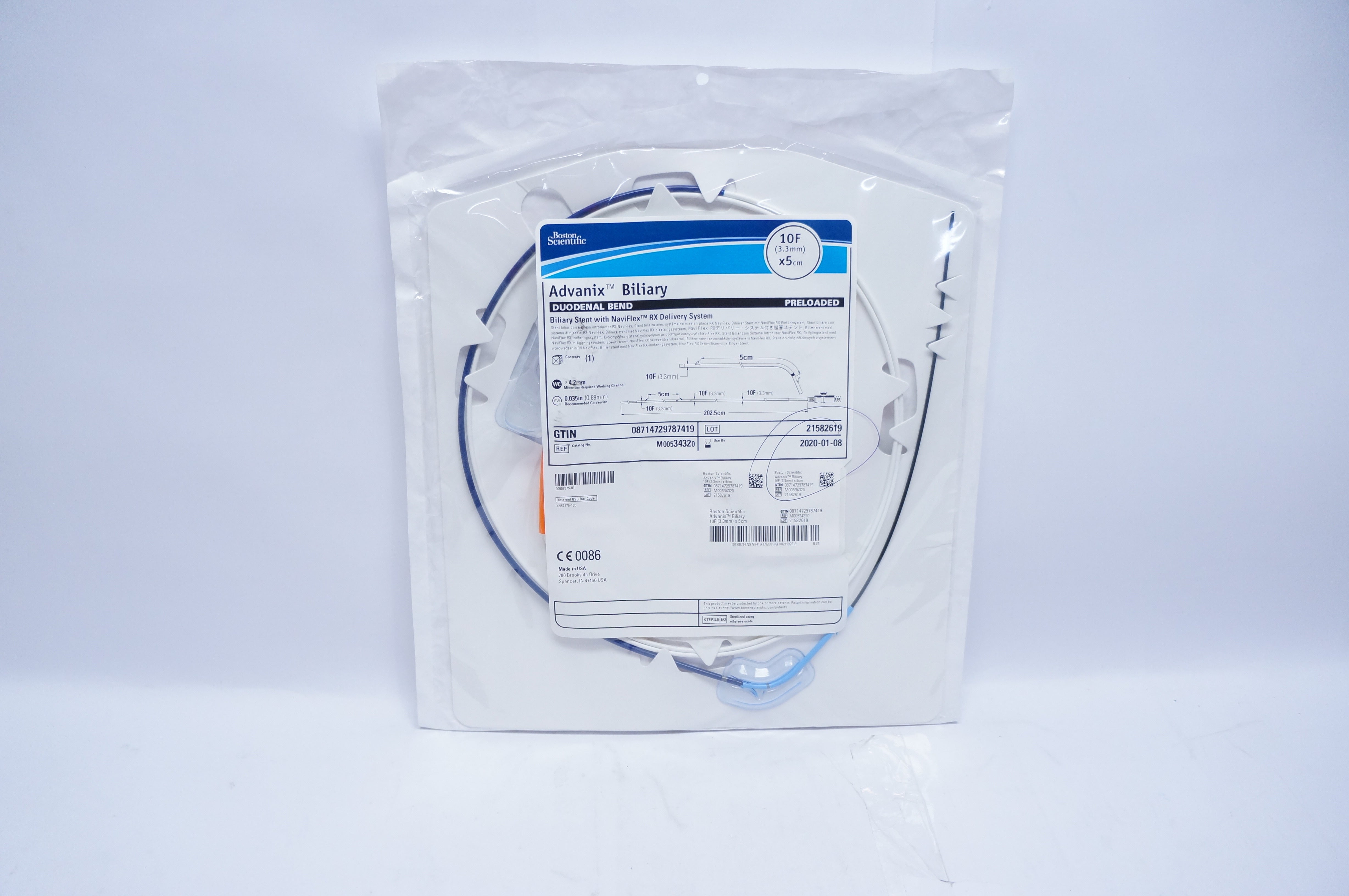 Boston Scientific M00534320 Advanix Duodenal Bend Rx Biliary Stnt 10F x ...