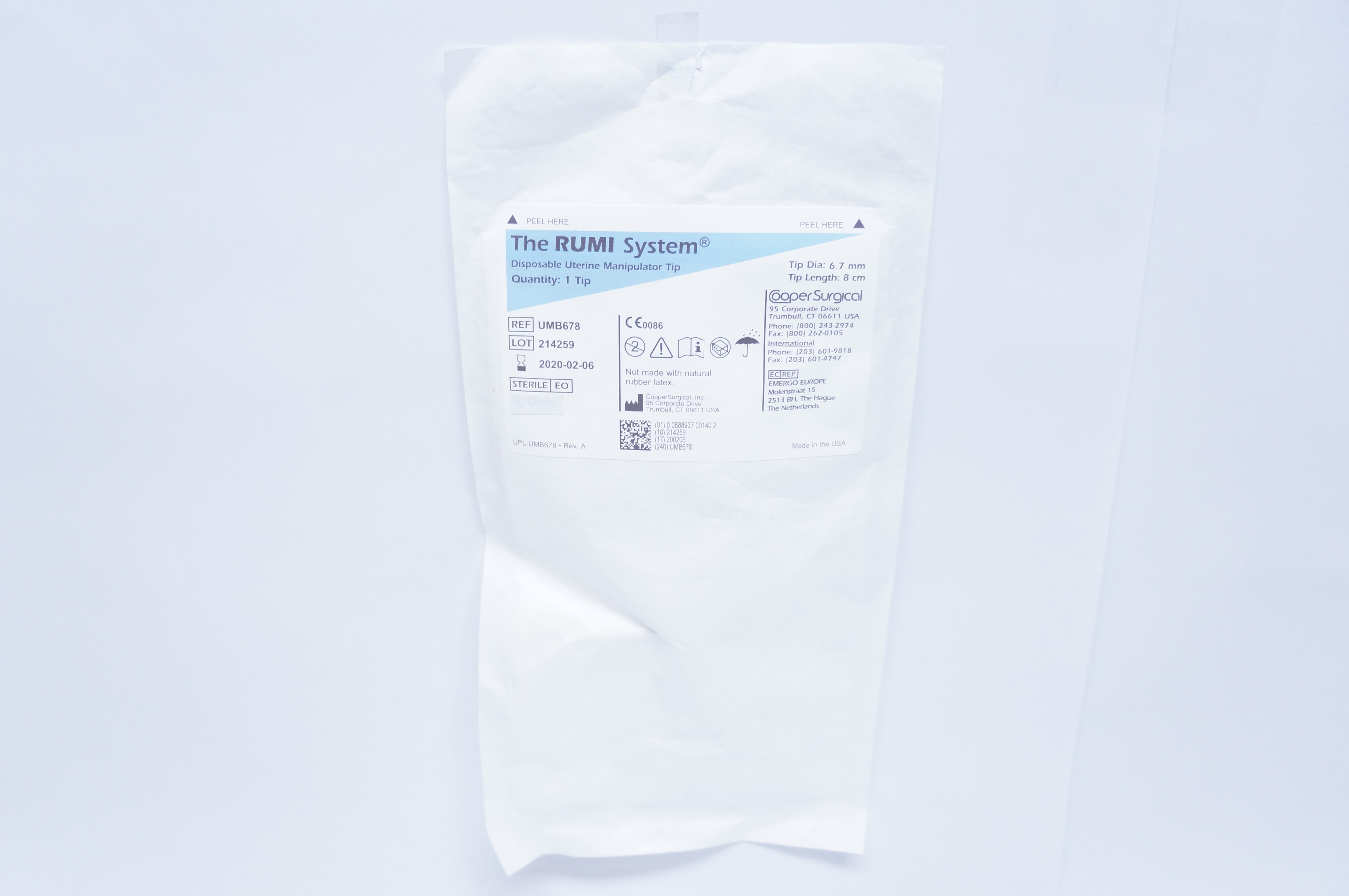 Cooper Surgical UMB678 RUMI Disposable Uterine Manipulator Tip 6.7mm x ...