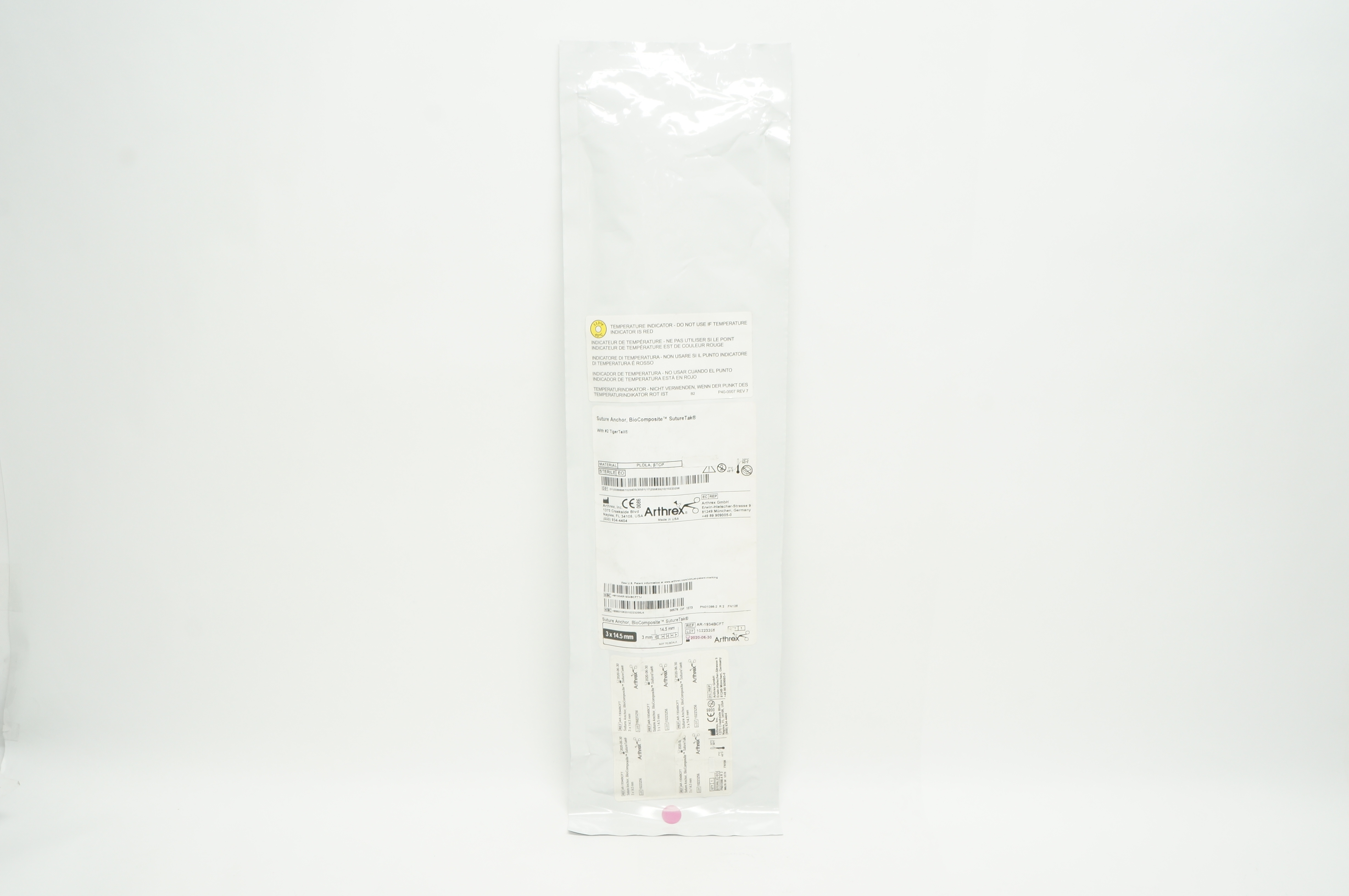 Arthrex AR-1934BCFT Stre Anchor, BioComposite SutureTak 3 x 14.5mm (x)