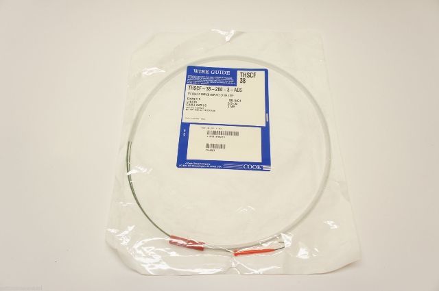 THSCF-38-200-3-AES ~ Cook Wire Guide TFE Coated Curved 0.038inch x 20cm ...
