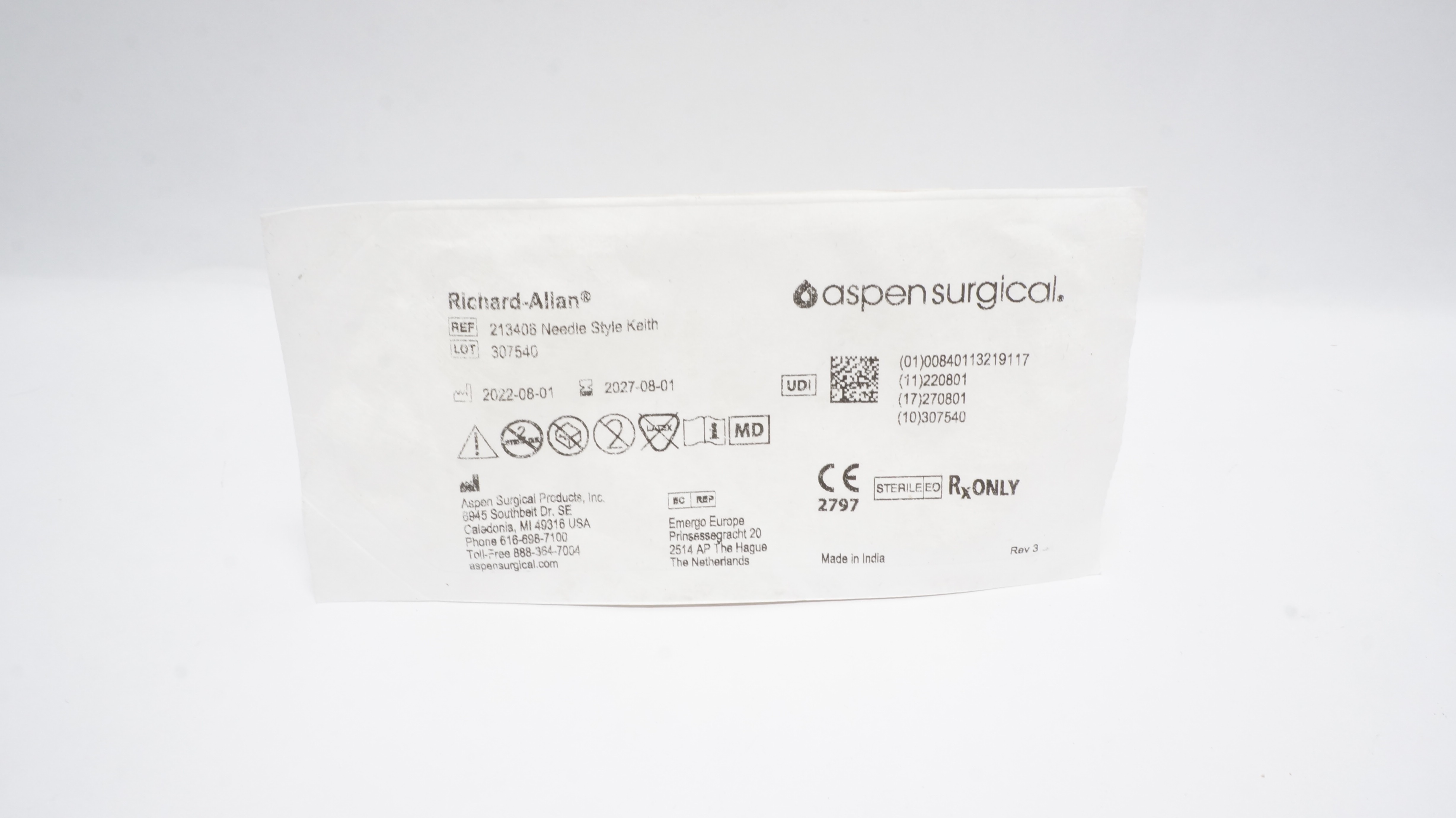 Aspen Surgical 213406 Richard-Allan Needle Style Keith