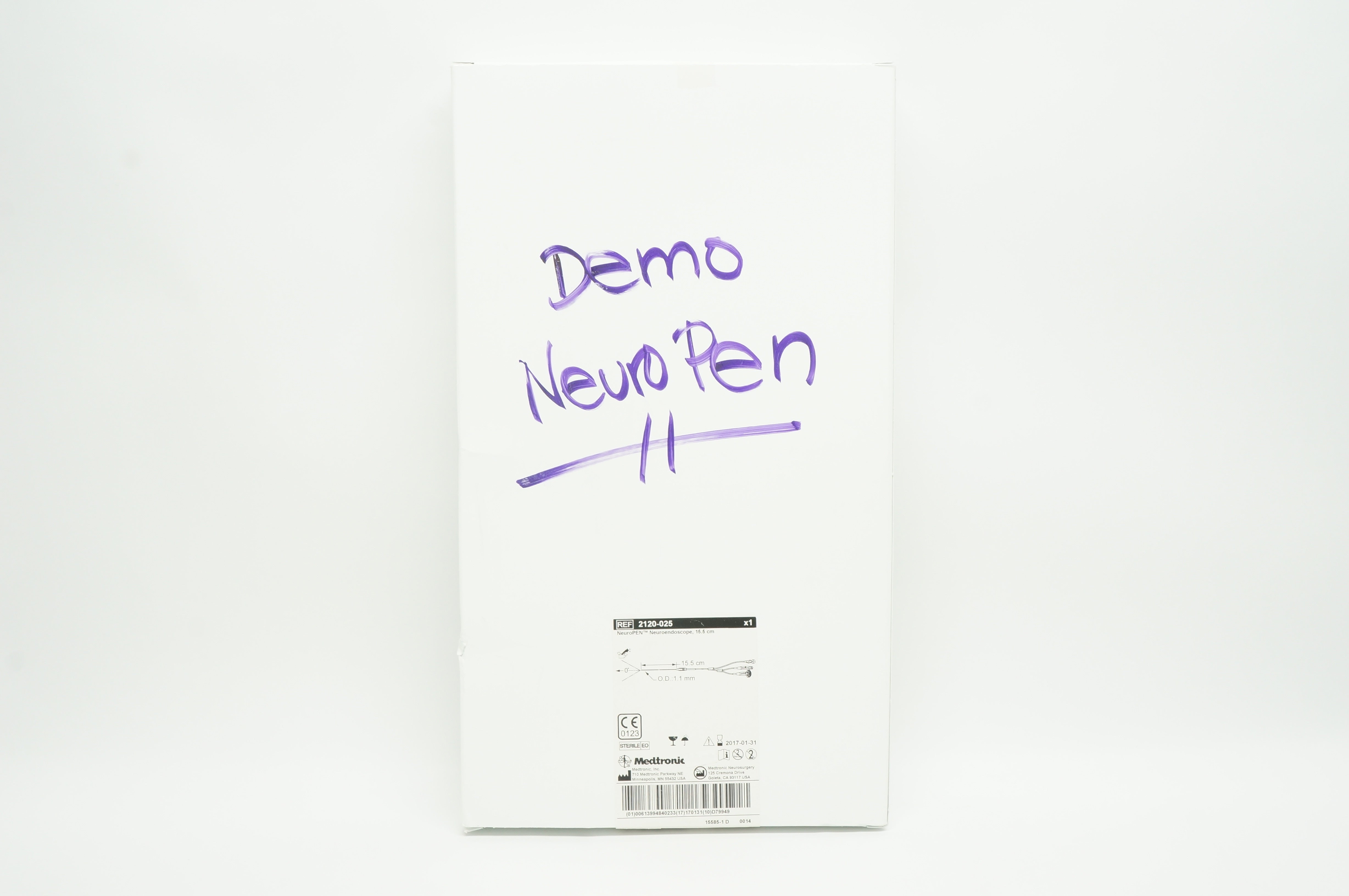 Medtronic 2120-025 NeuroPEN Neuro-endoscope, 15.5cm x 1.1mm (x)