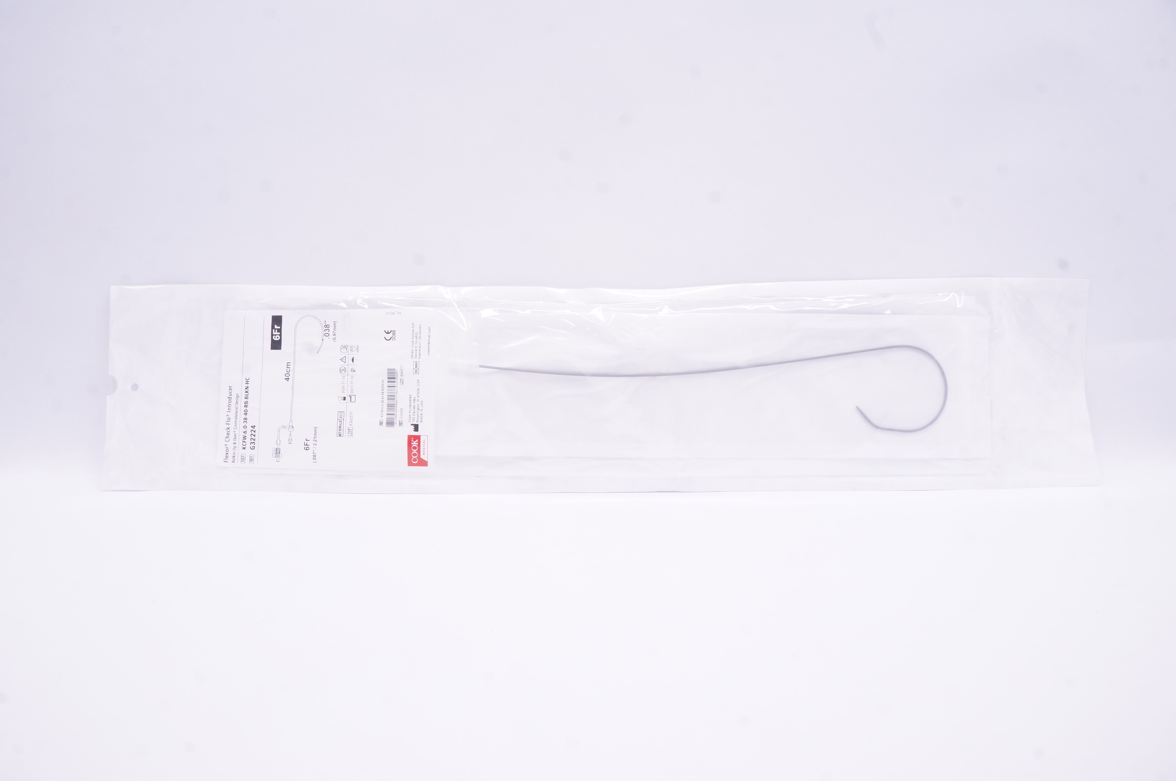 Cook Medical G32224 Flexor Check-Flo Introducer 6Fr (x)