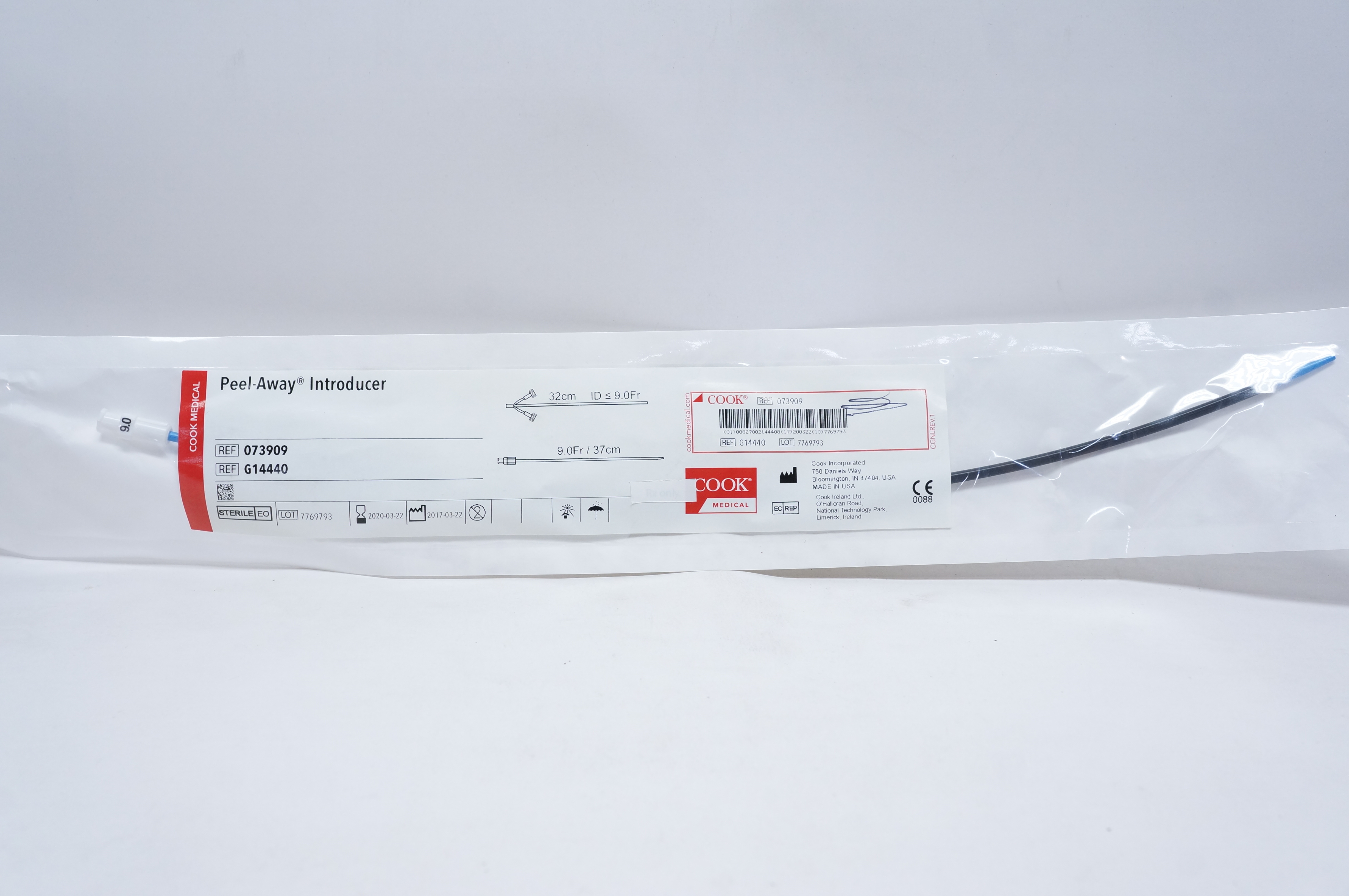 Cook Medical G14440 Peel-Away Introducer 9Fr. x 37cm (x)
