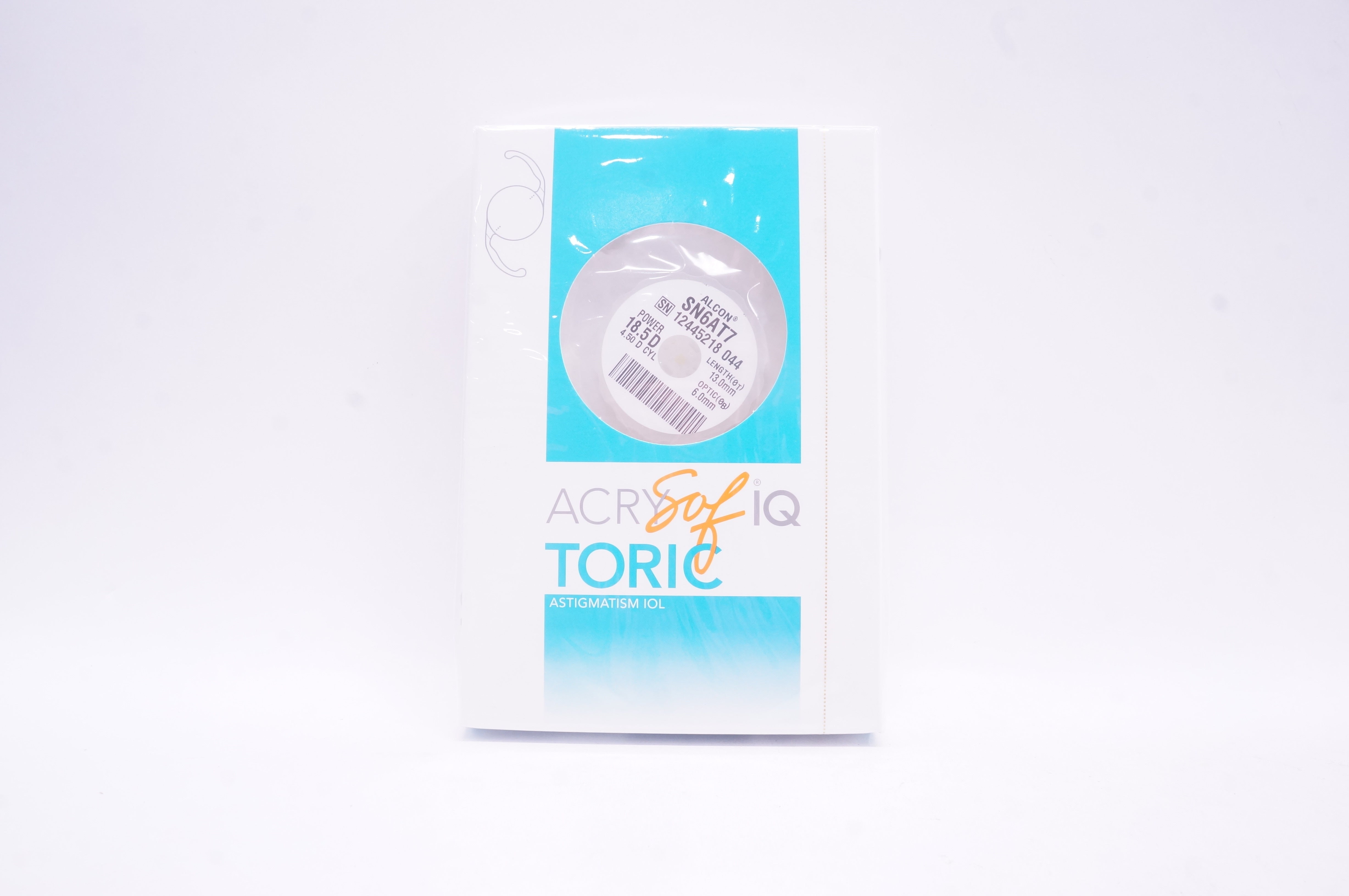 Alcon SN6AT7 AcrySof IQ Toric Astigmatism IOL 18.5D 4.50D CYL 13.0 x 6. ...