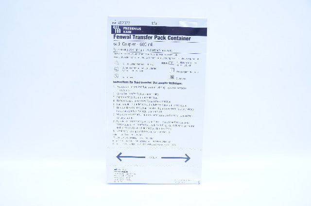 Fresenius Kabi 4R2023 Fenwal Transfer Pack Container 600mL - Box of 12