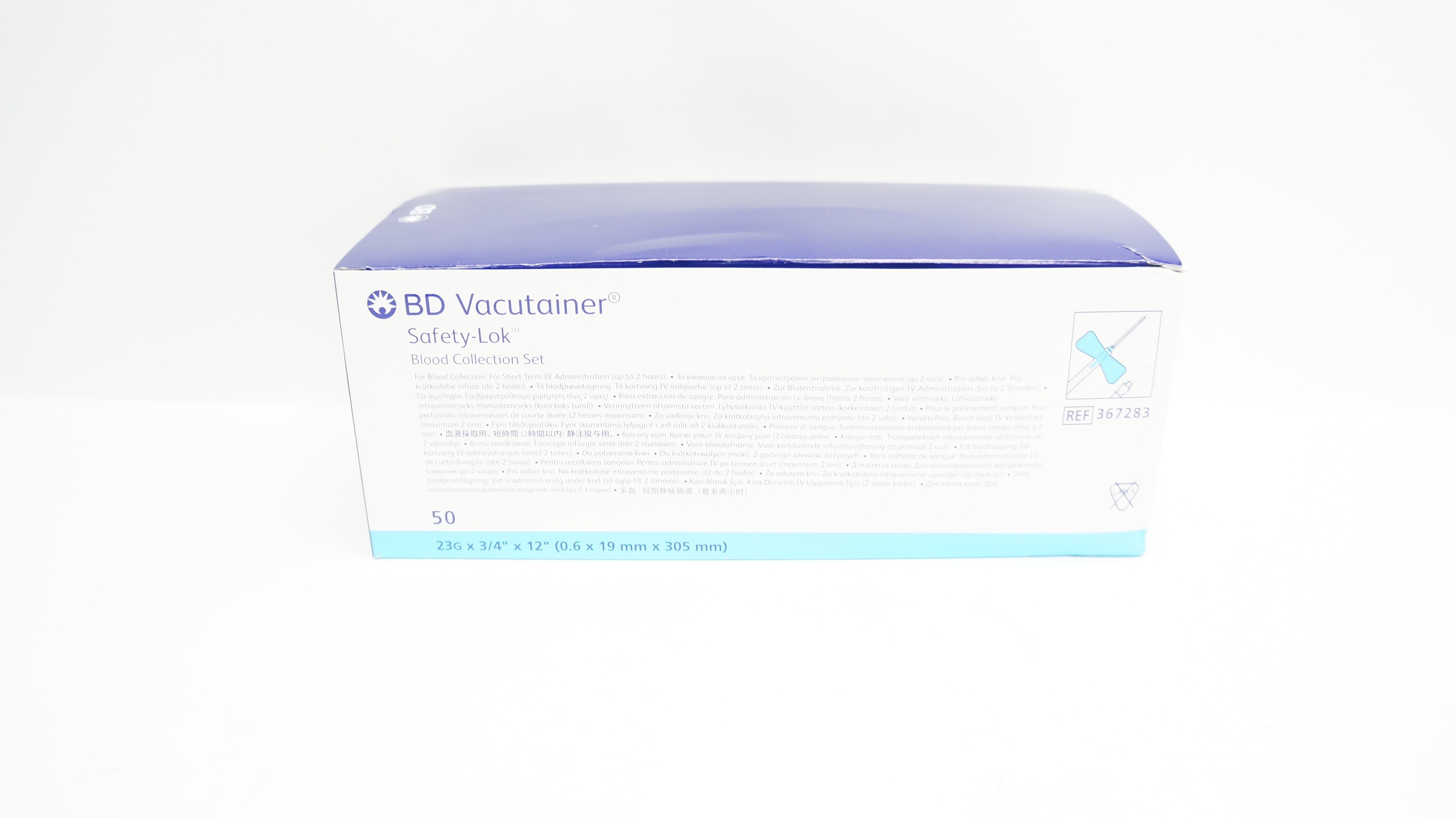 BD 367283 Vacutainer Blood Collection Set 23G x 3/4inch x 12inch - Box ...
