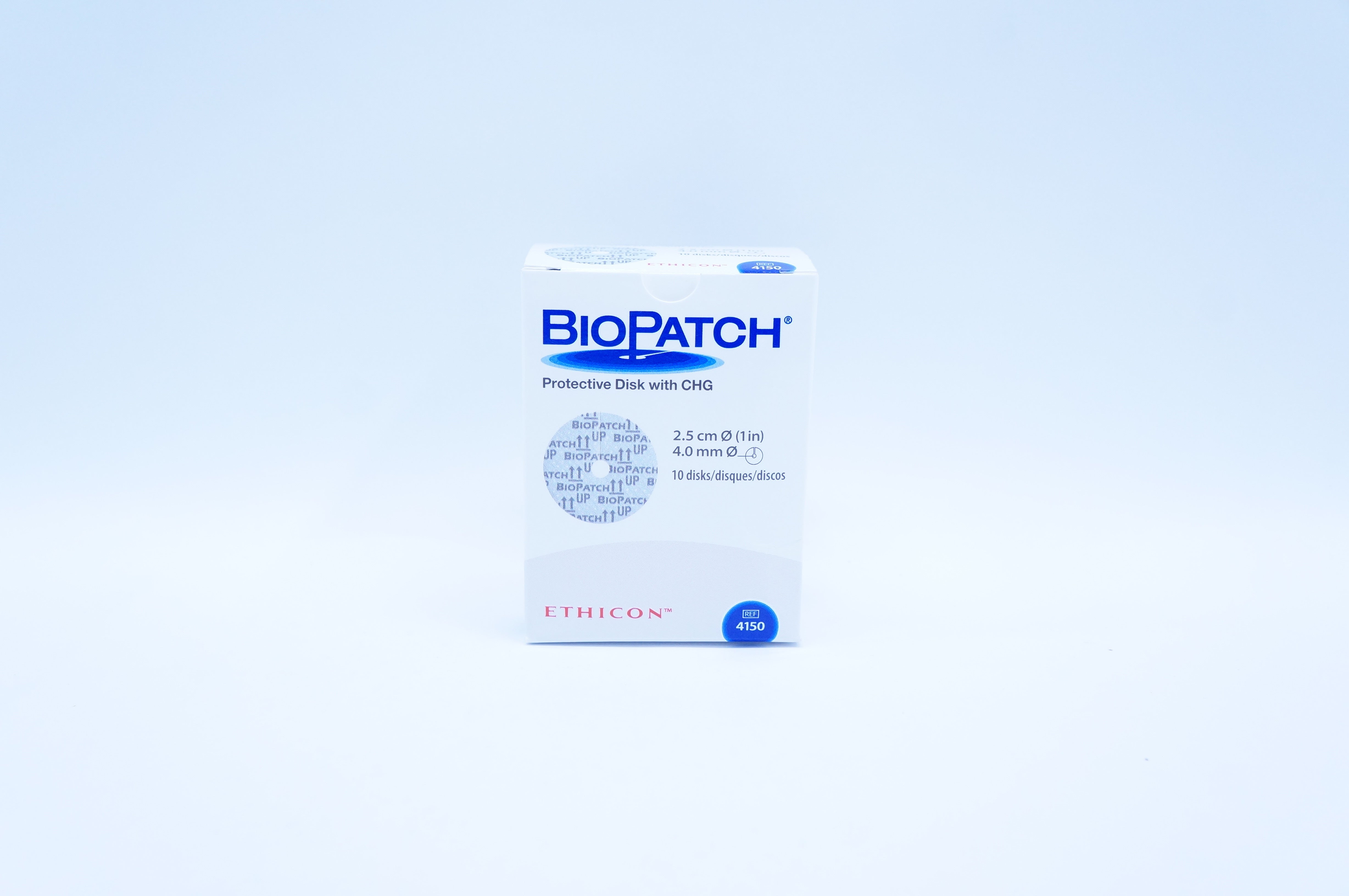 Ethicon 4150 BioPatch Protective Disk with CHG 2.5 cm, 4.0 mm (x) - Box ...