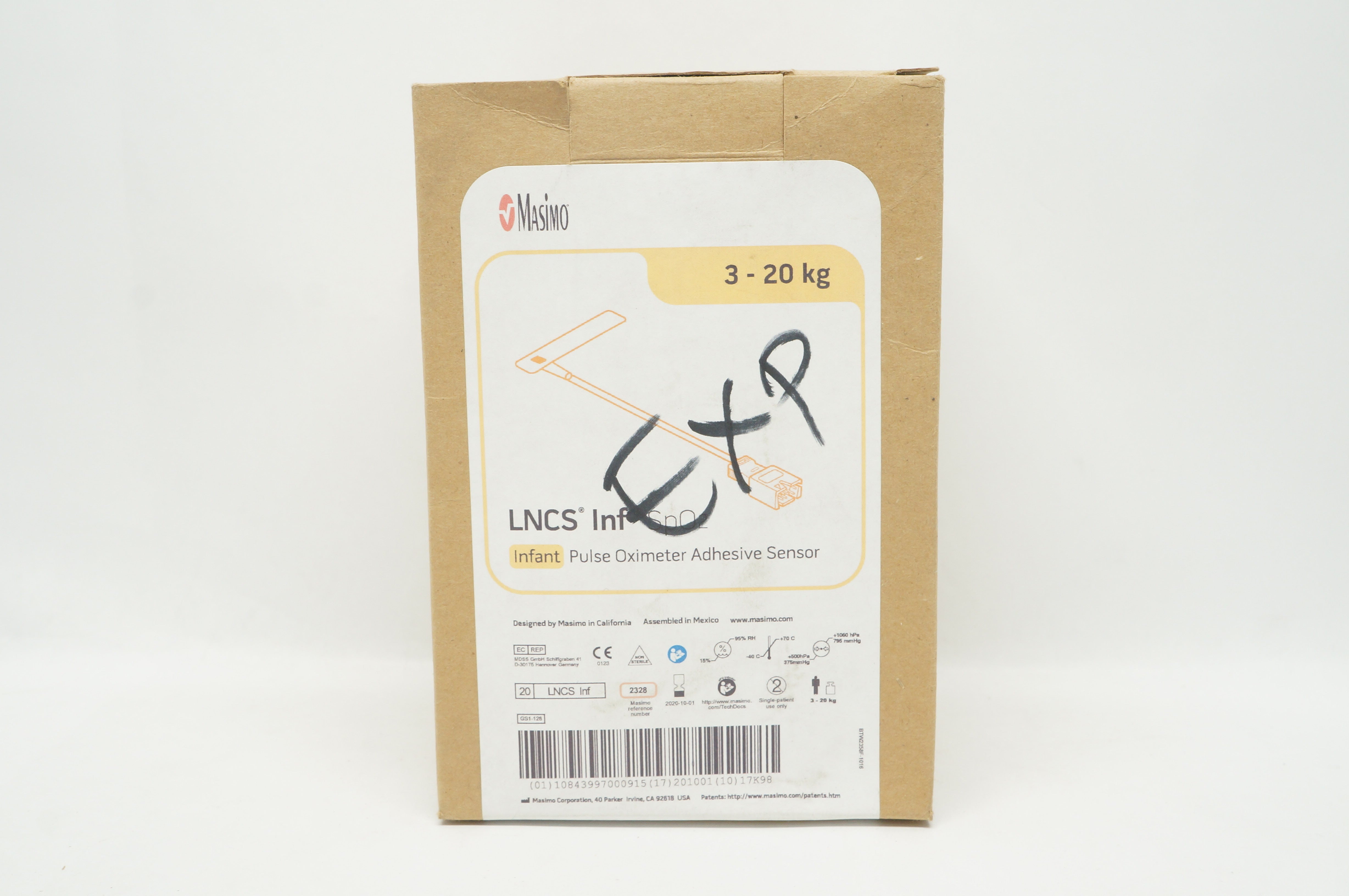 MasimoSet 2328 LNCS Infant SpO2 Pulse Oximeter Adhesive, 3-20kg (x ...